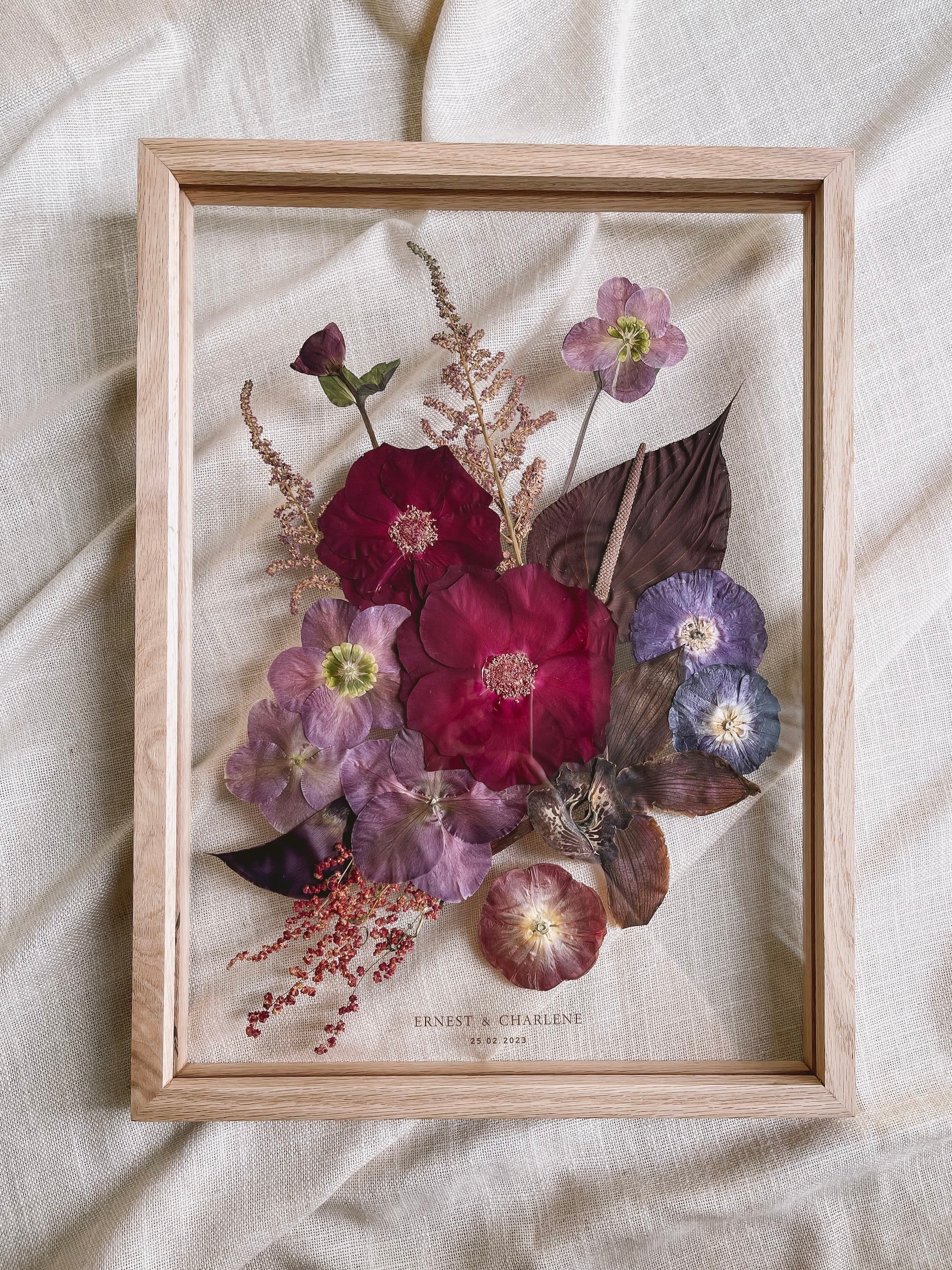 Wedding Pressed Flower Preservation at Finely Pressed