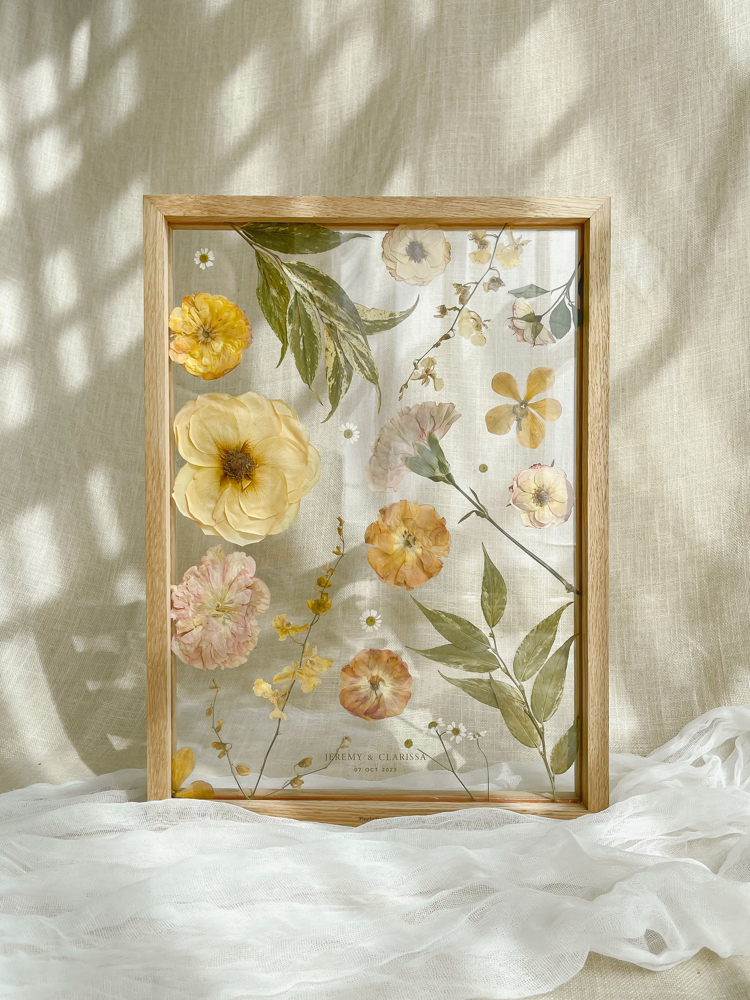 Wedding Pressed Flower Preservation at Finely Pressed
